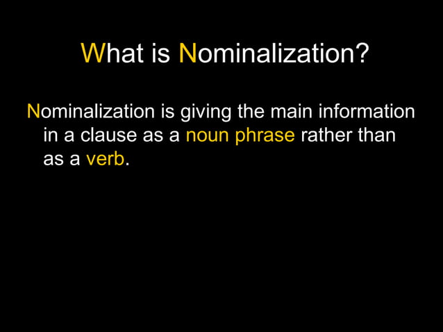 Nominalization intro | PPT