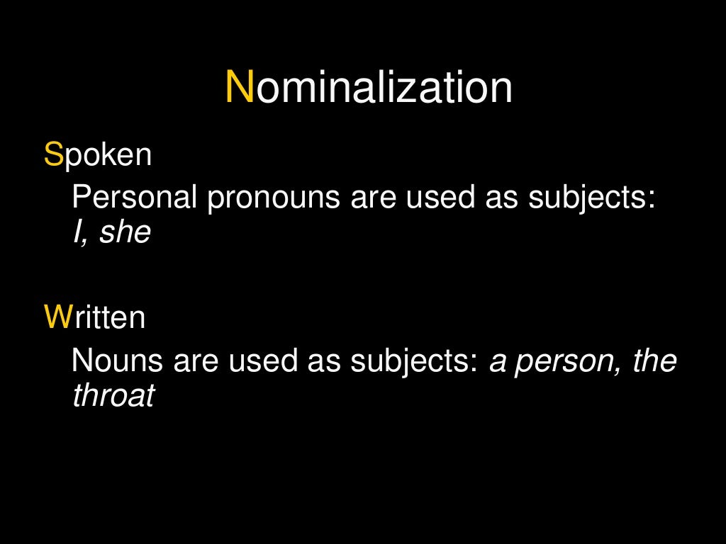 Nominalization intro