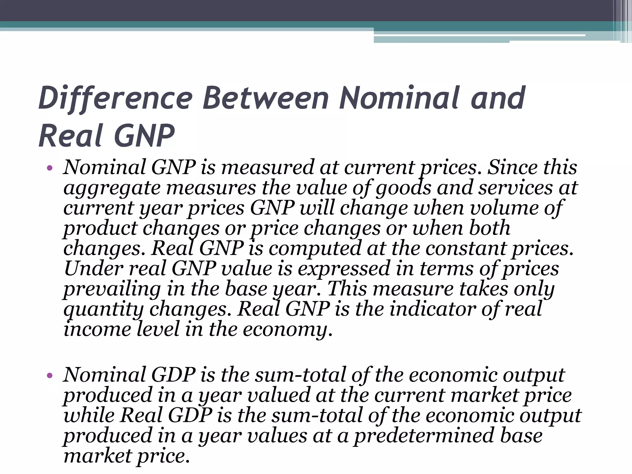Nominal and real GNP | PPTX