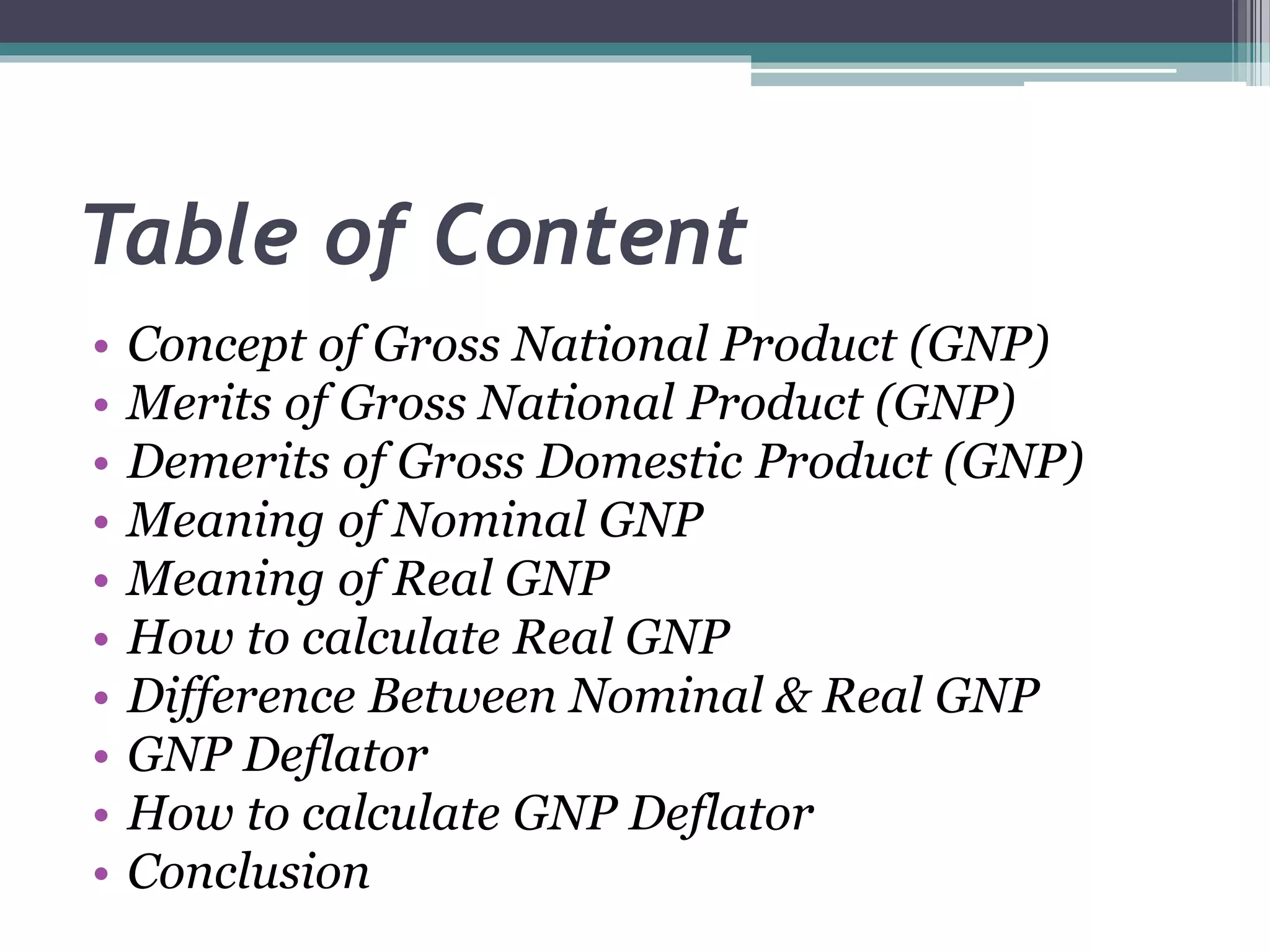 Nominal and real GNP | PPTX