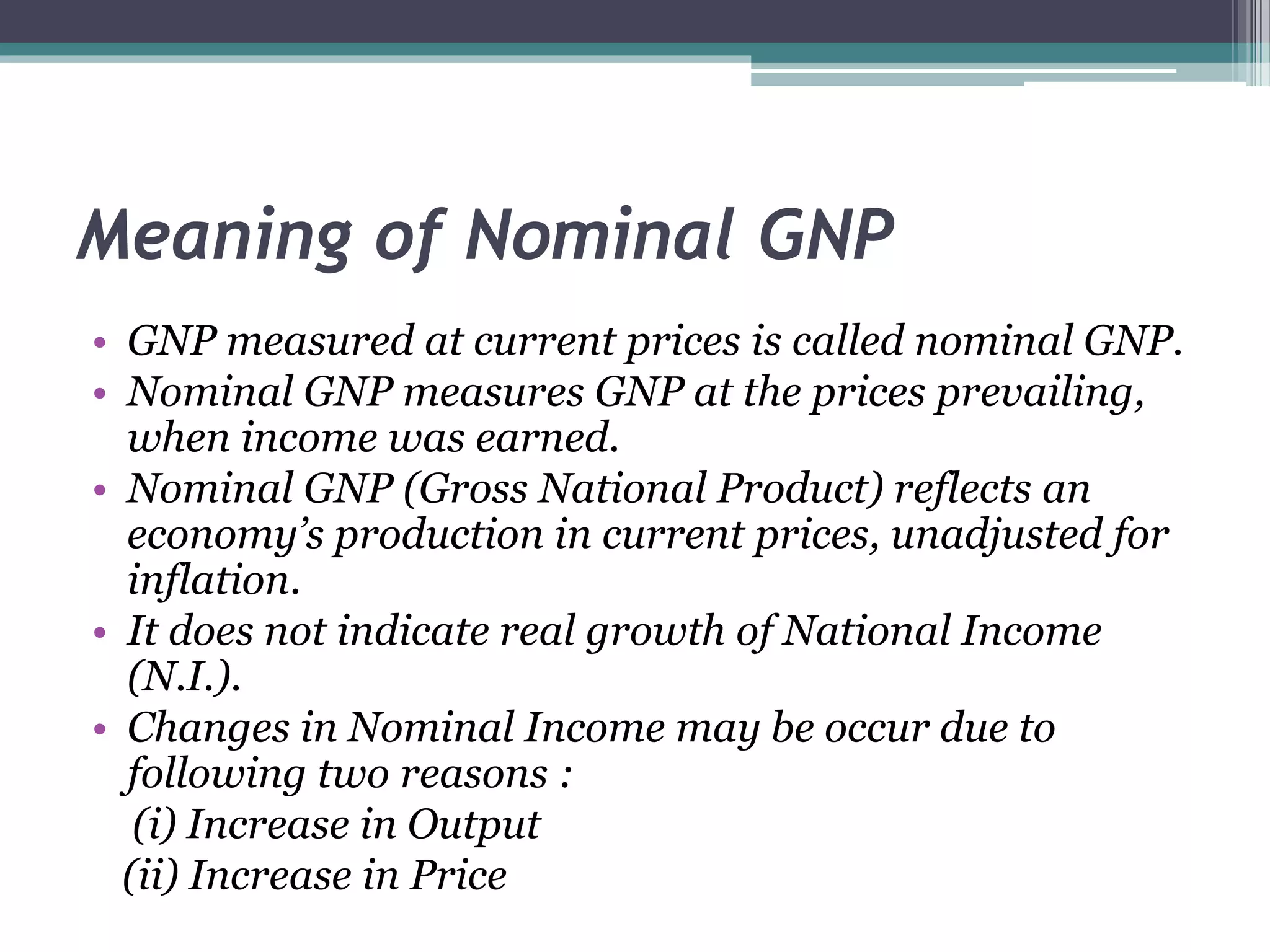 Nominal and real GNP | PPTX