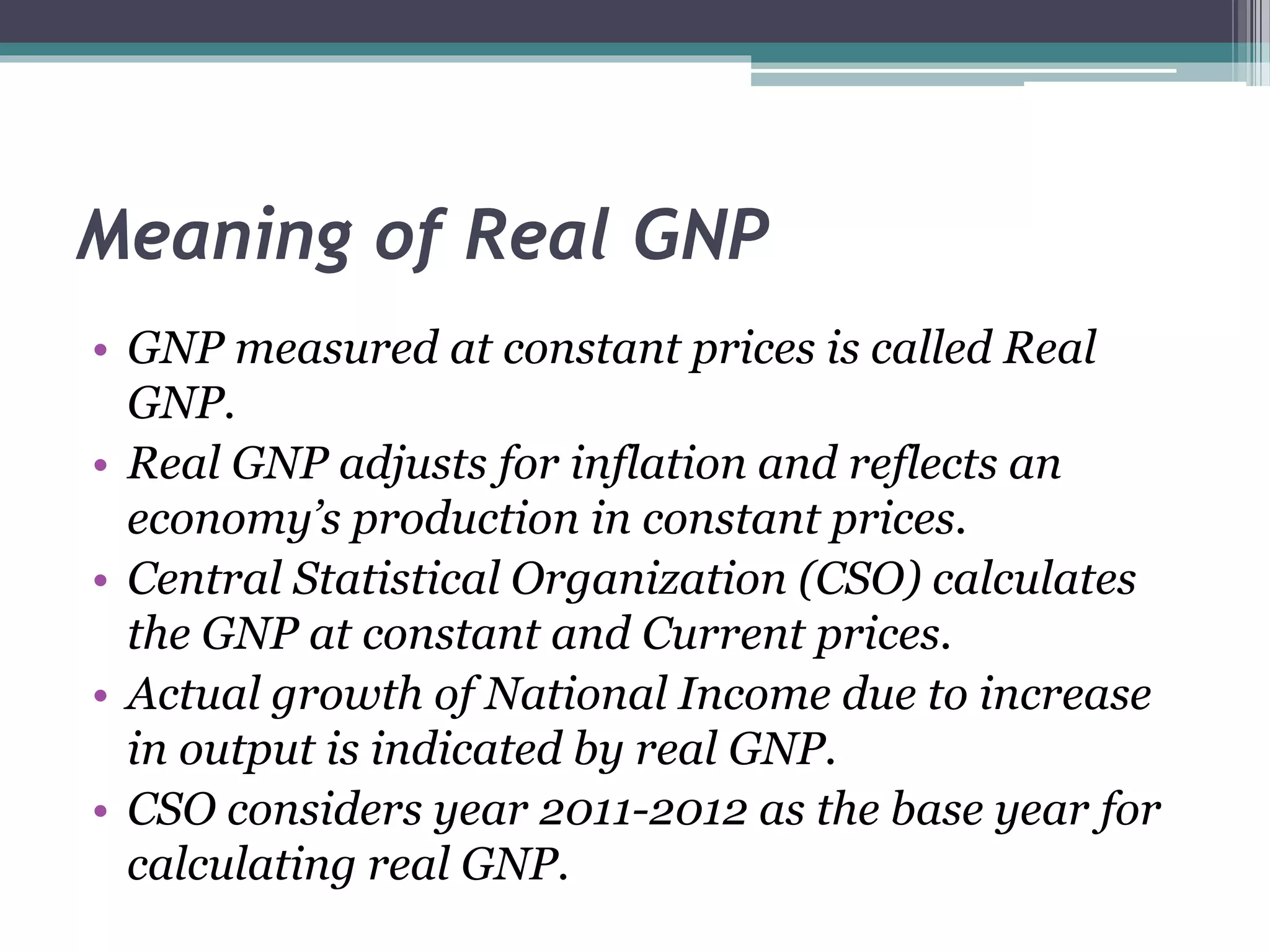 Nominal and real GNP | PPTX