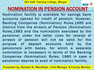 Nomination in Bank Account | PPT