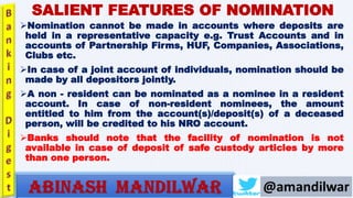 Nomination Facility in Bank Account | PPTX