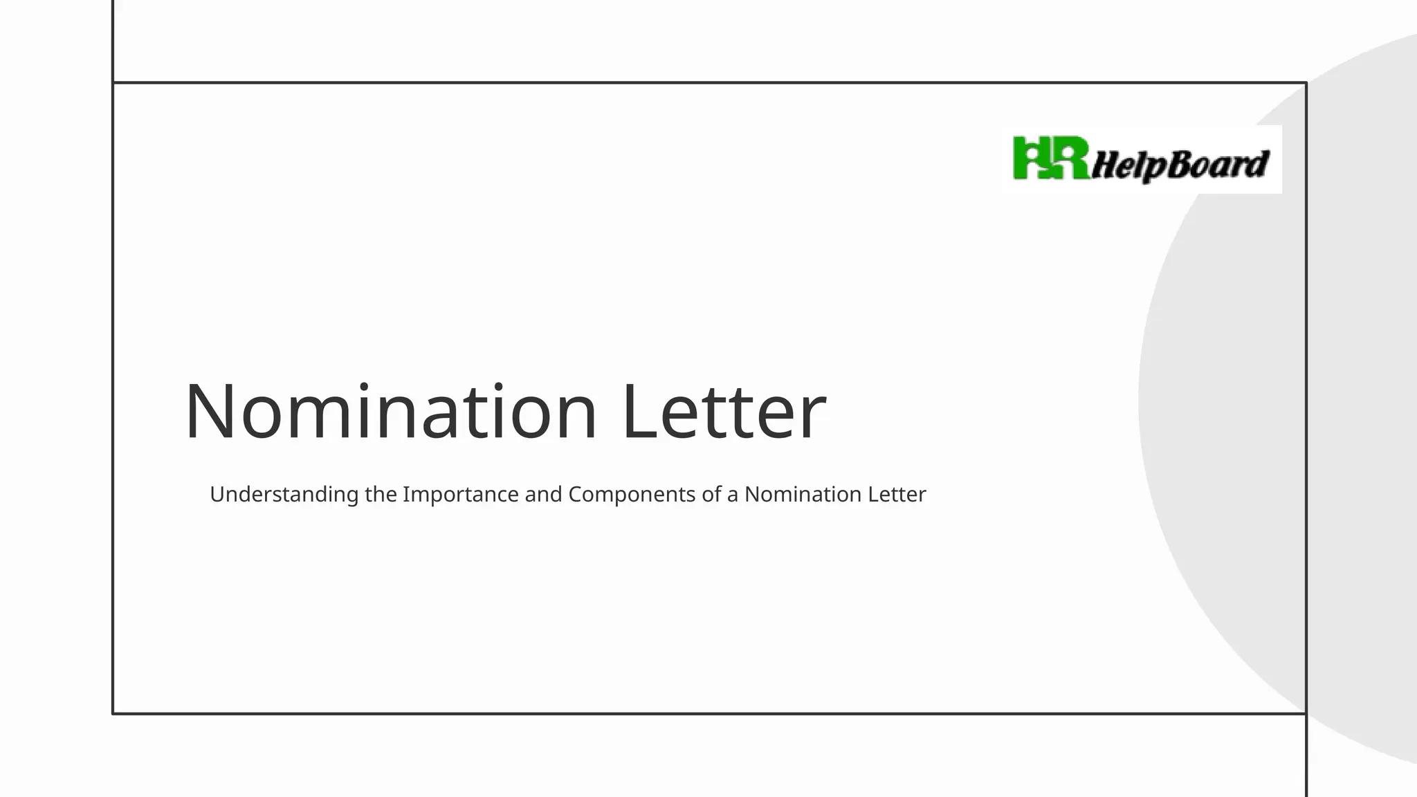 Nomination Lettel , Nomination request letter | PPTX