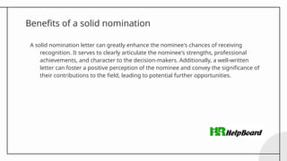 Nomination Lettel , Nomination request letter | PPTX