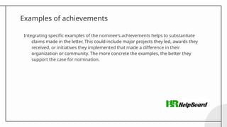 Nomination Lettel , Nomination request letter | PPTX