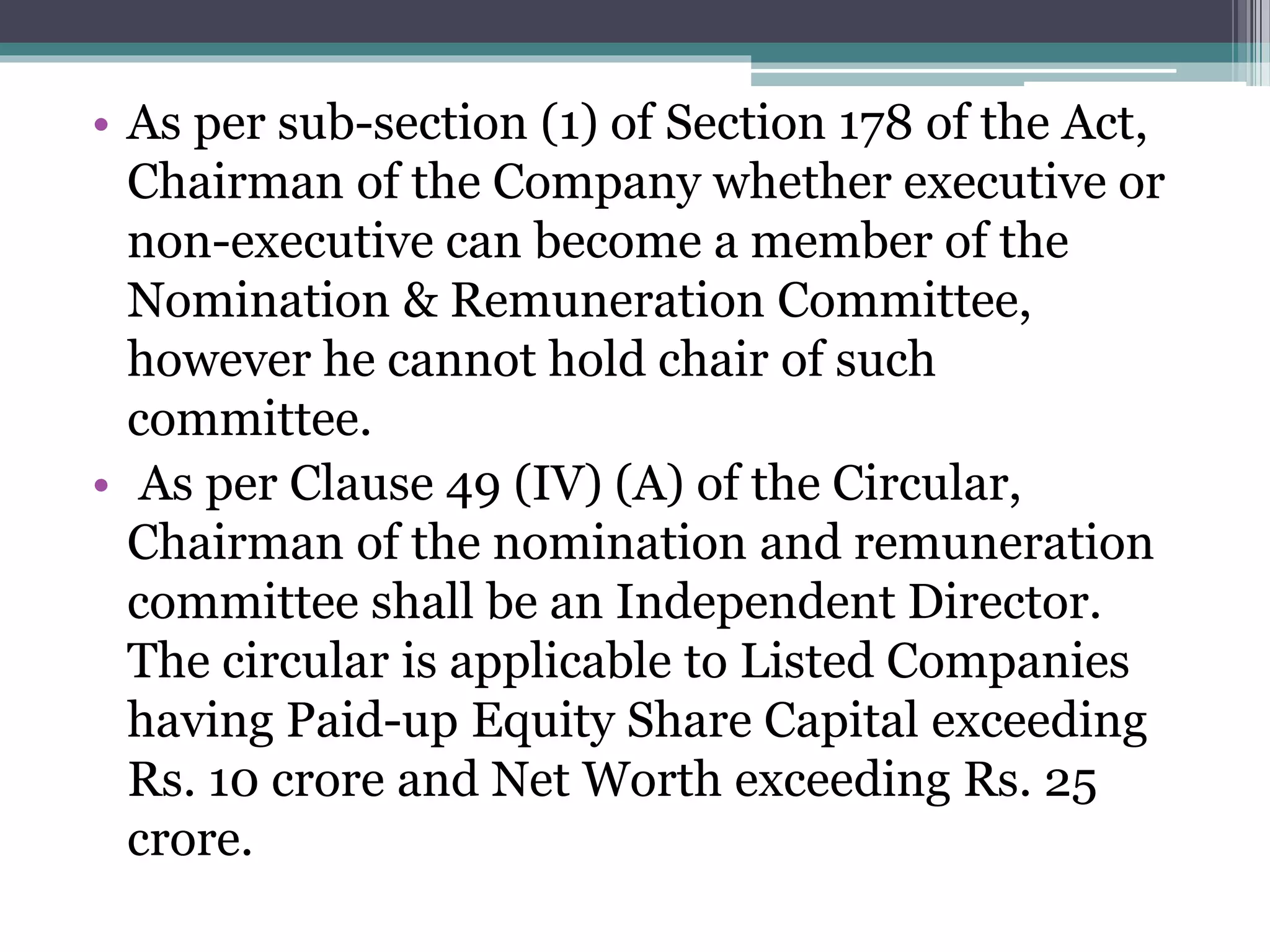 Nomination & remuneration committee | PPTX