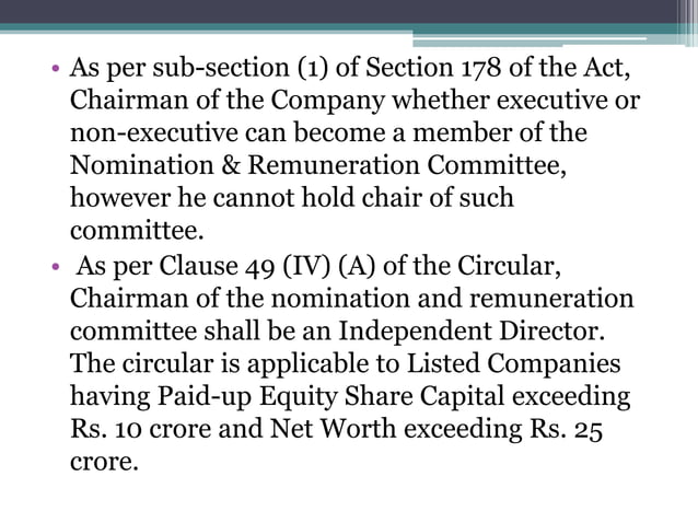 Nomination & remuneration committee | PPTX Nomination & remuneration committee | PPTX