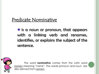 PREDICATE Nominative | PPSX