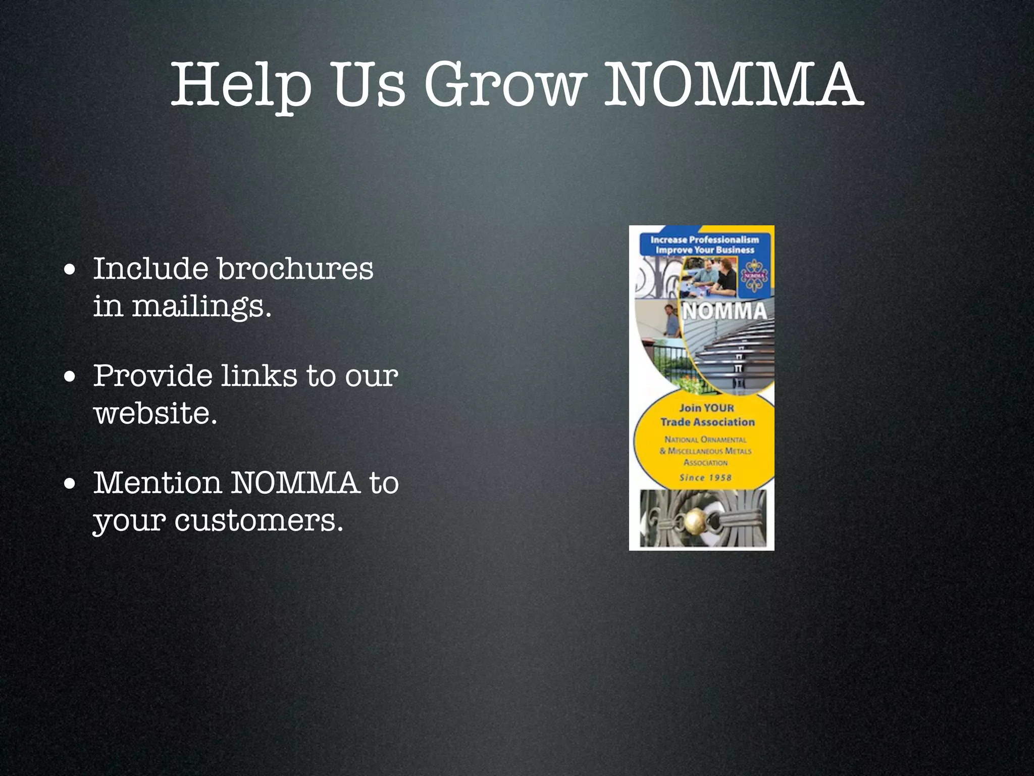 Nomma supplier benefits copy | PPT