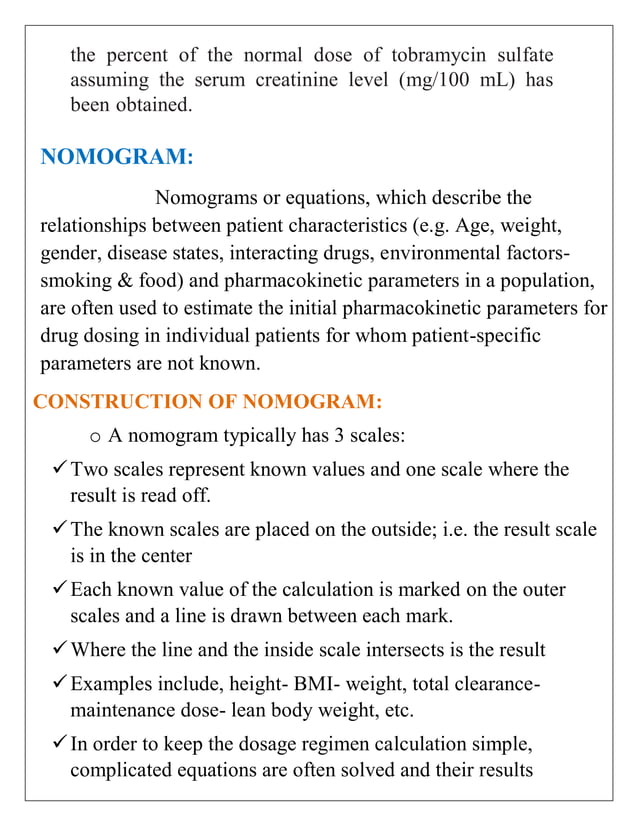 Nomograms and tabulations in design of dosage regimens | PDF ...