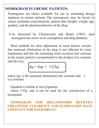 Nomograms and tabulations in design of dosage regimens | PDF
