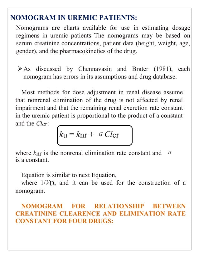 Nomograms and tabulations in design of dosage regimens | PDF | Chemistry | Science