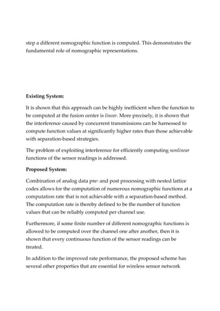 Nomographic functions efficient computation in clustered gaussian sensor networks | PDF