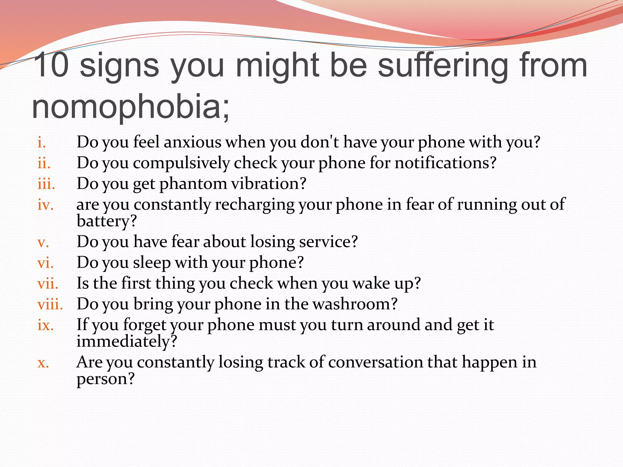Nomophobia | PPTX