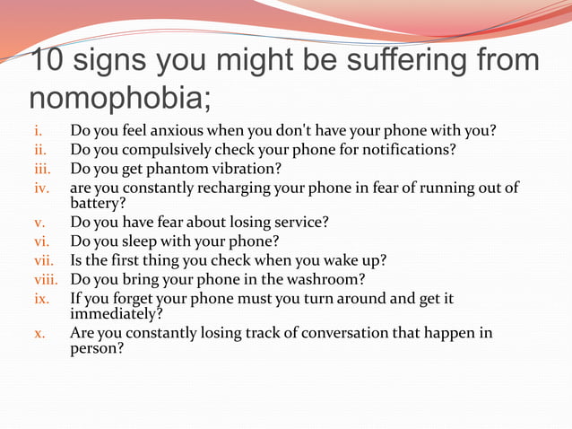 Nomophobia | PPTX