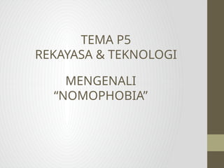 NOMOphobia trend among the teenager PPT.pptx