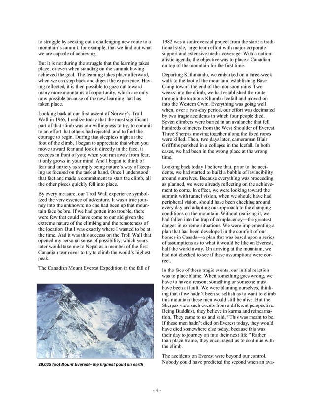 No Mountain Too High Essay | PDF