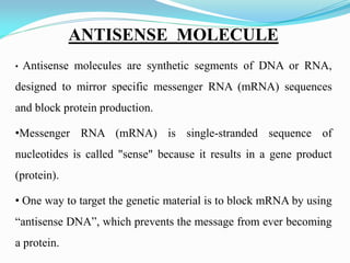 BIOPHARMACEUTICS OF ANTISENSE MOLECULE AND APTAMERS | PPT