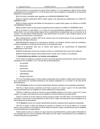 Nom semarnat 052_residuos_peligrosos | PDF