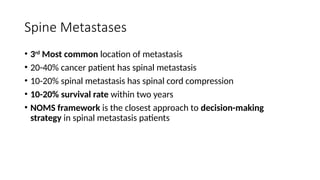 TREATMENT OF SPINE METASTASES - NOMS FRAMEWORK.pptx
