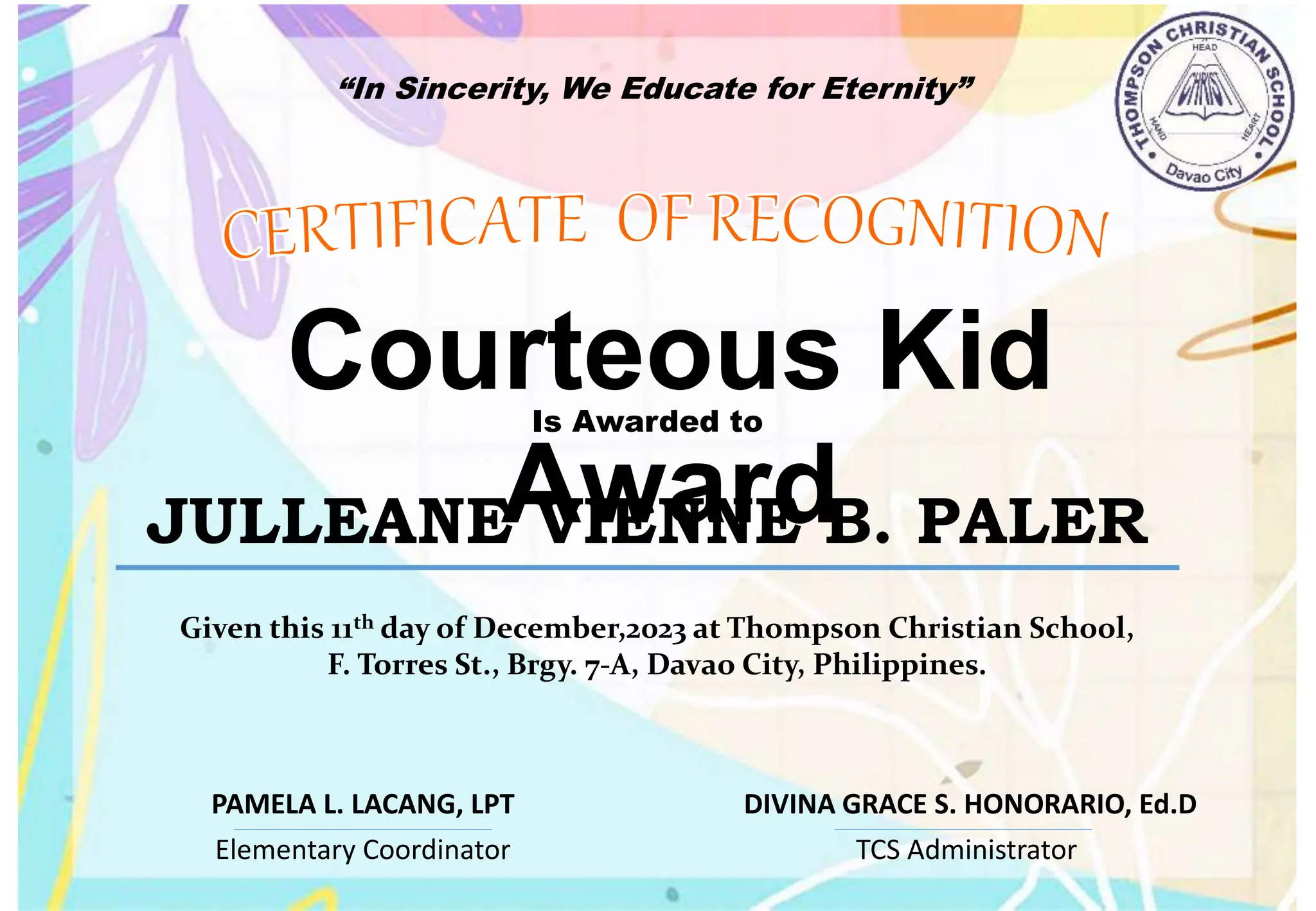 NON-ACADEMIC CERTIFICATES AWARDS AND CER | PPT