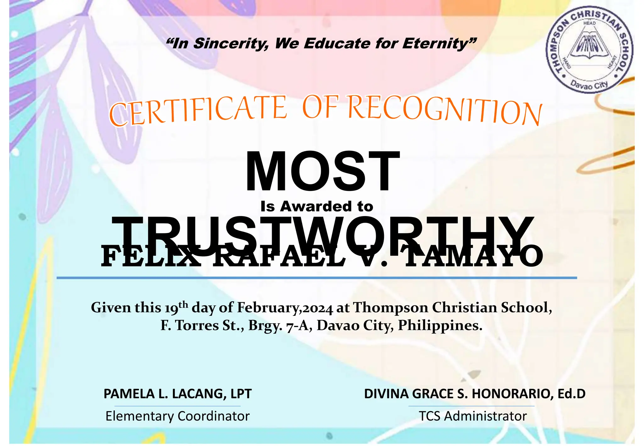 NON-ACADEMIC CERTIFICATES AWARDS AND CER | PPT