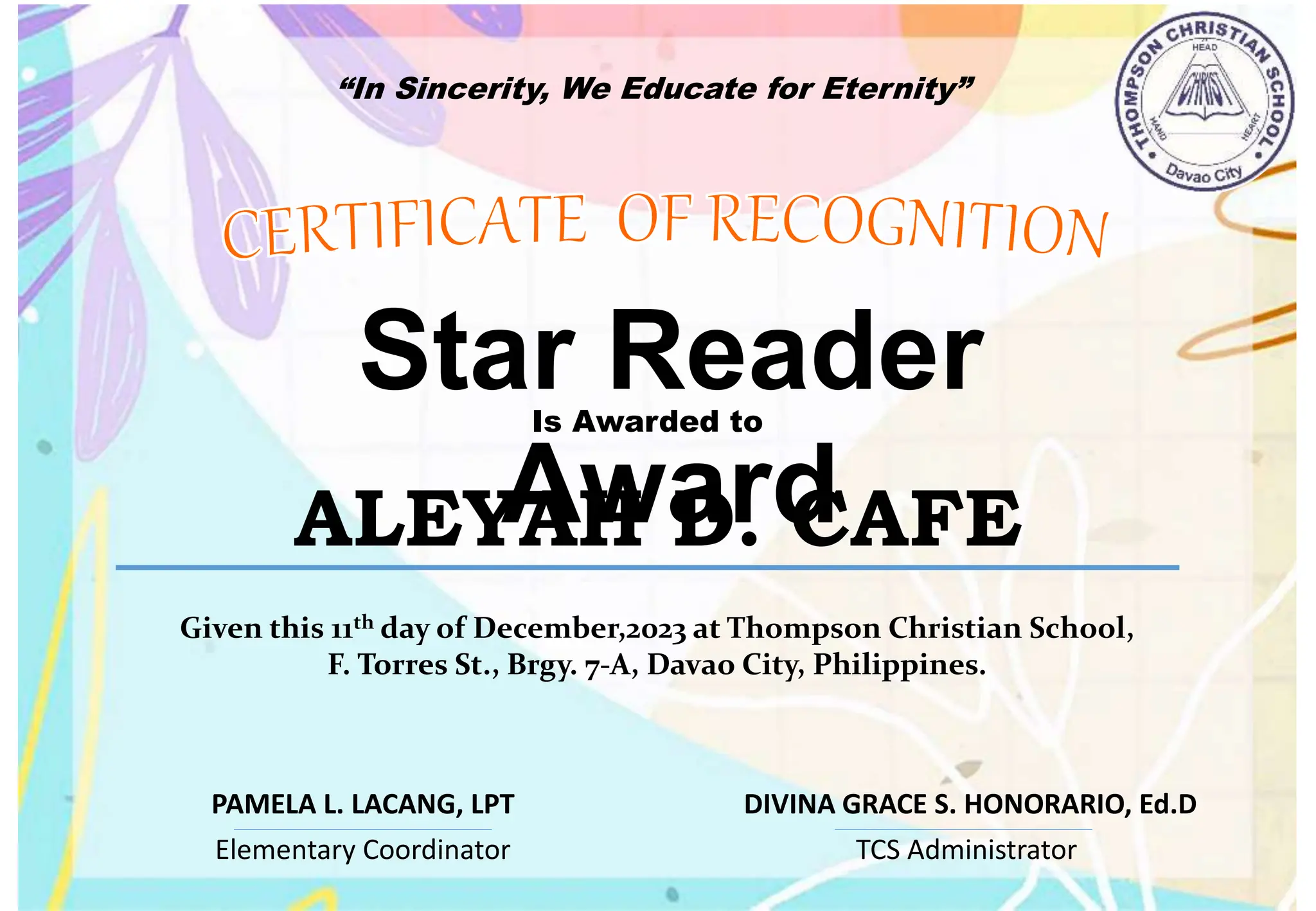 NON-ACADEMIC CERTIFICATES AWARDS AND CER | PPT