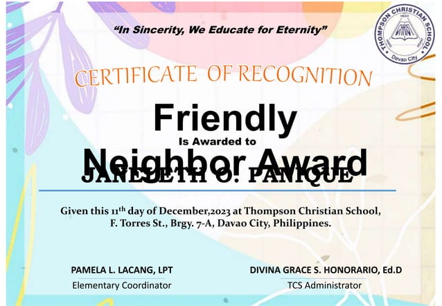 NON-ACADEMIC CERTIFICATES AWARDS AND CER | PPT