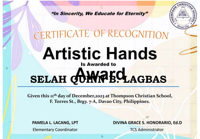 NON-ACADEMIC CERTIFICATES AWARDS AND CER | PPT