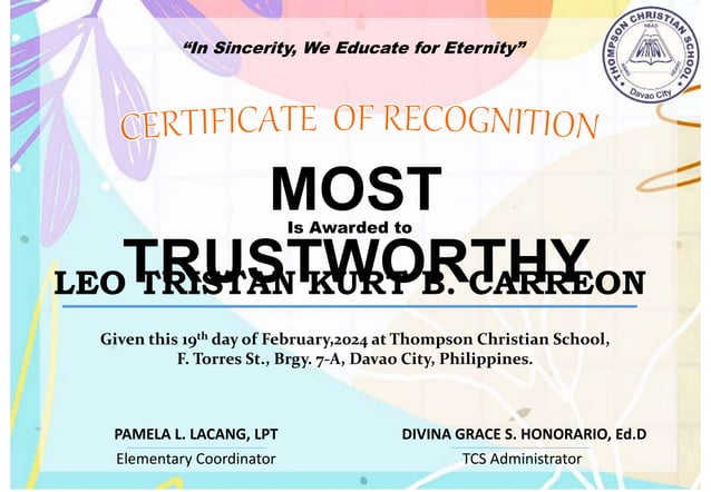 NON-ACADEMIC CERTIFICATES AWARDS AND CER | PPT
