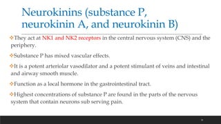 Non adrenergic, non-cholinergic (nanc) transmitters | PPTX
