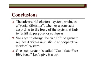 Non adversarial elections | PPT