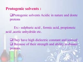 Non aqueous acid-base titrations | PPTX