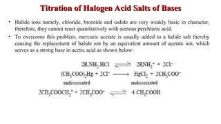 Non-aqueous acid base titration and analysis.ppt