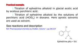Non-aqueous acid base titration and analysis.ppt