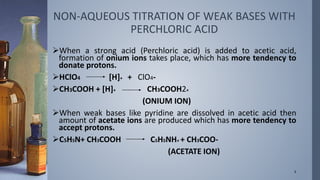 Non aqueous titration | PPTX