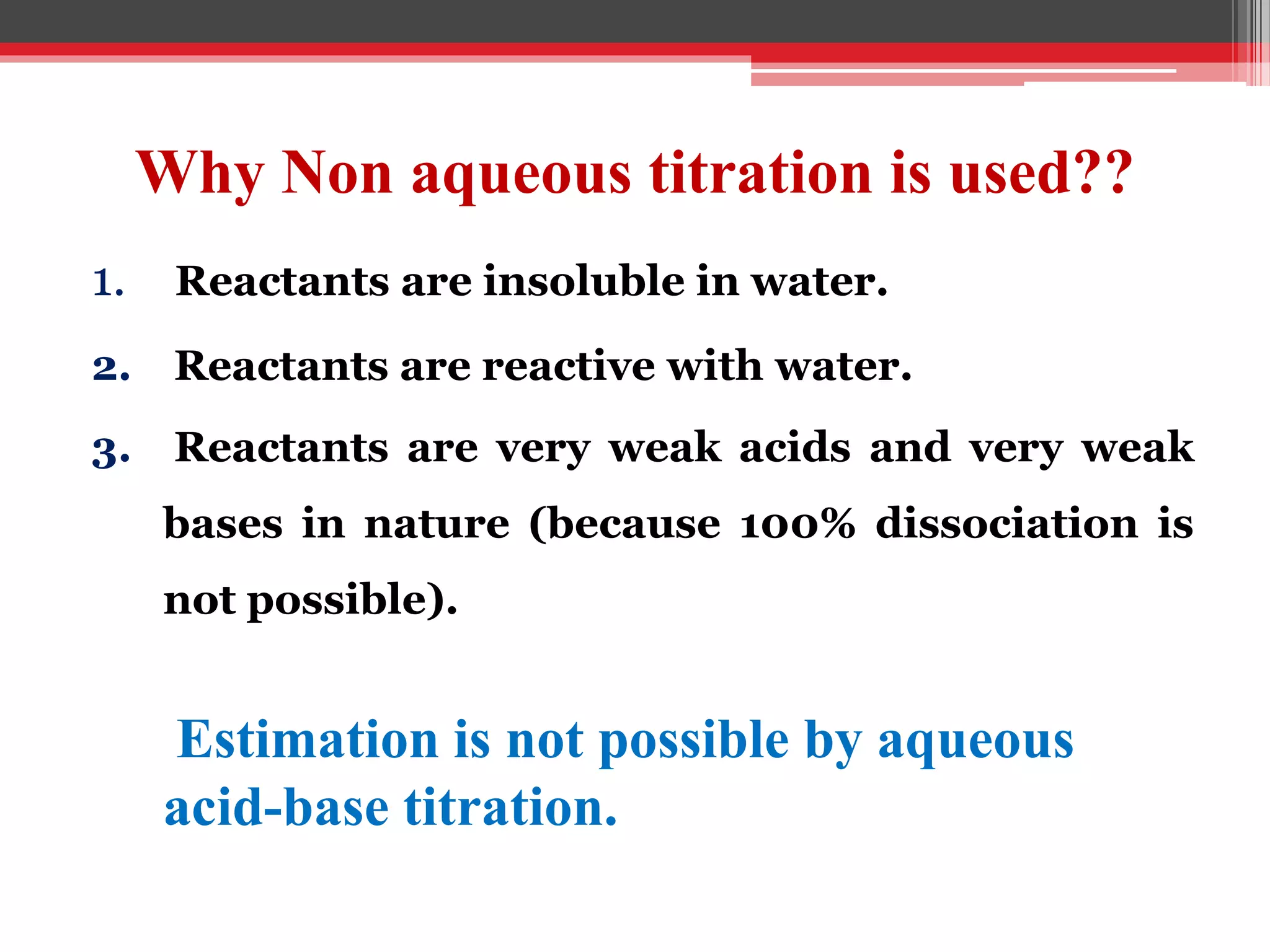 Non aqueous titration | PPT