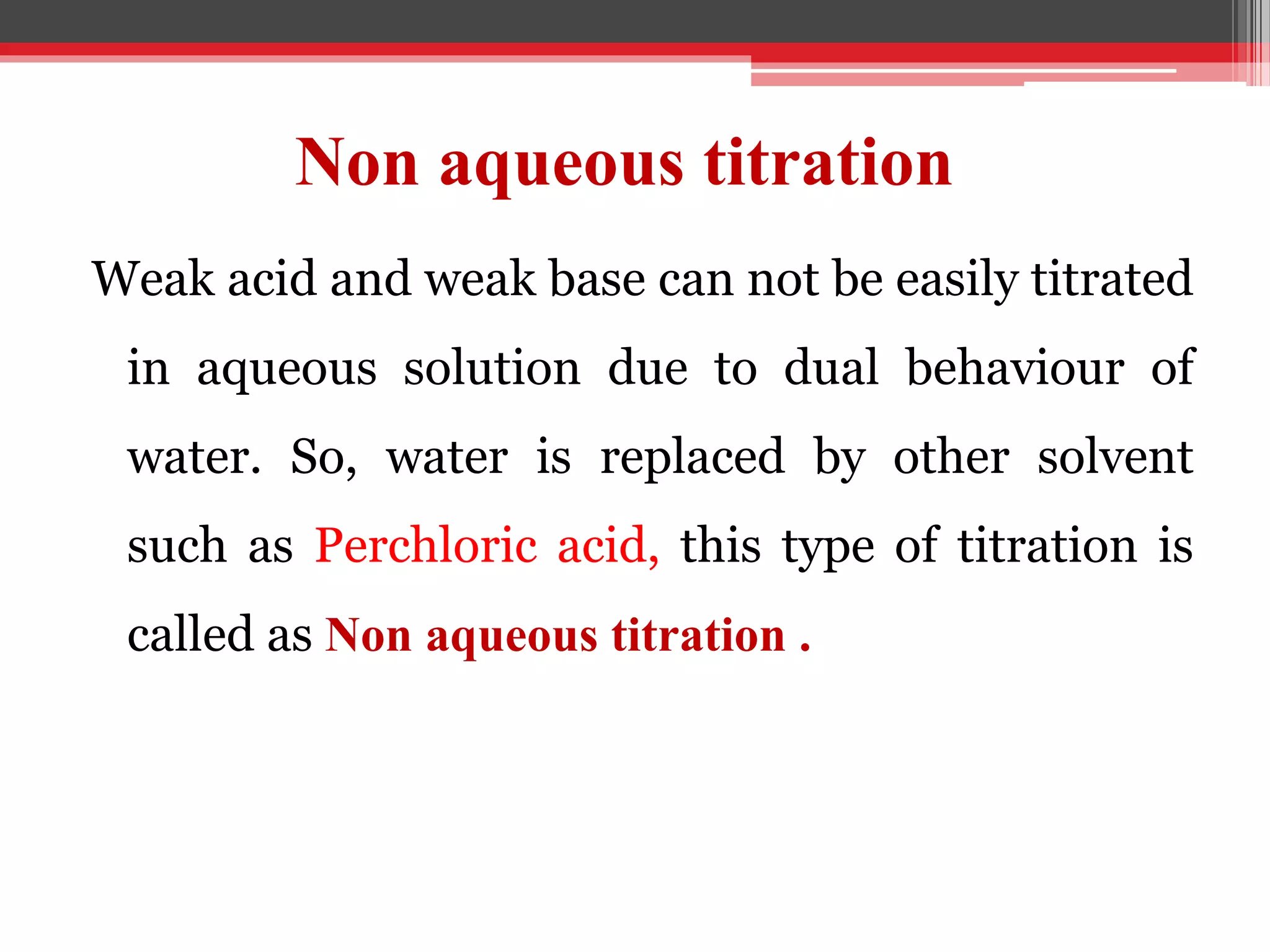Non aqueous titration | PPT