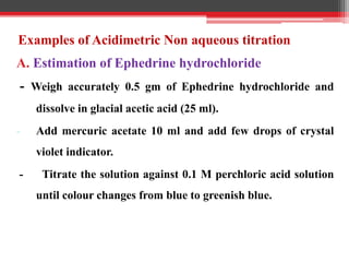 Non aqueous titration | PPT