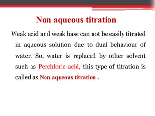 Non aqueous titration | PPT