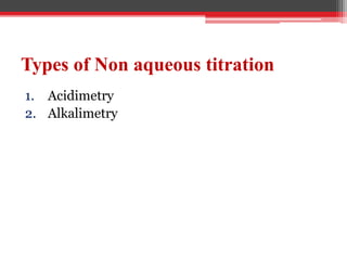 Non aqueous titration | PPT