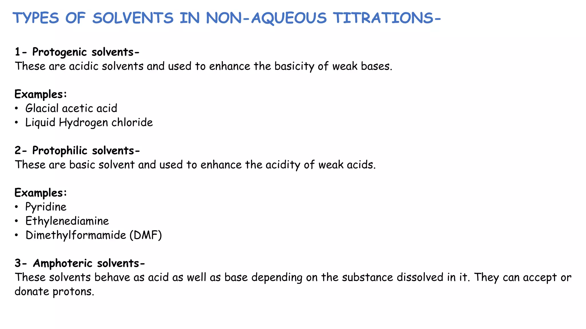 Non-aqueous titration. | PPTX
