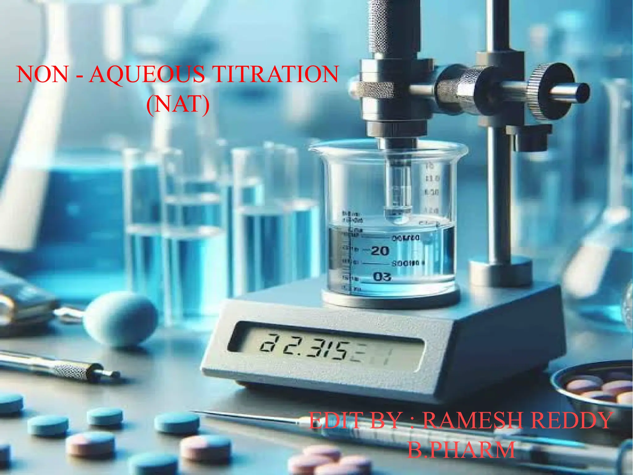 NON- AQUEOUS TITRATION.pptx First year bpharm 1sem unit 2nd | PPTX