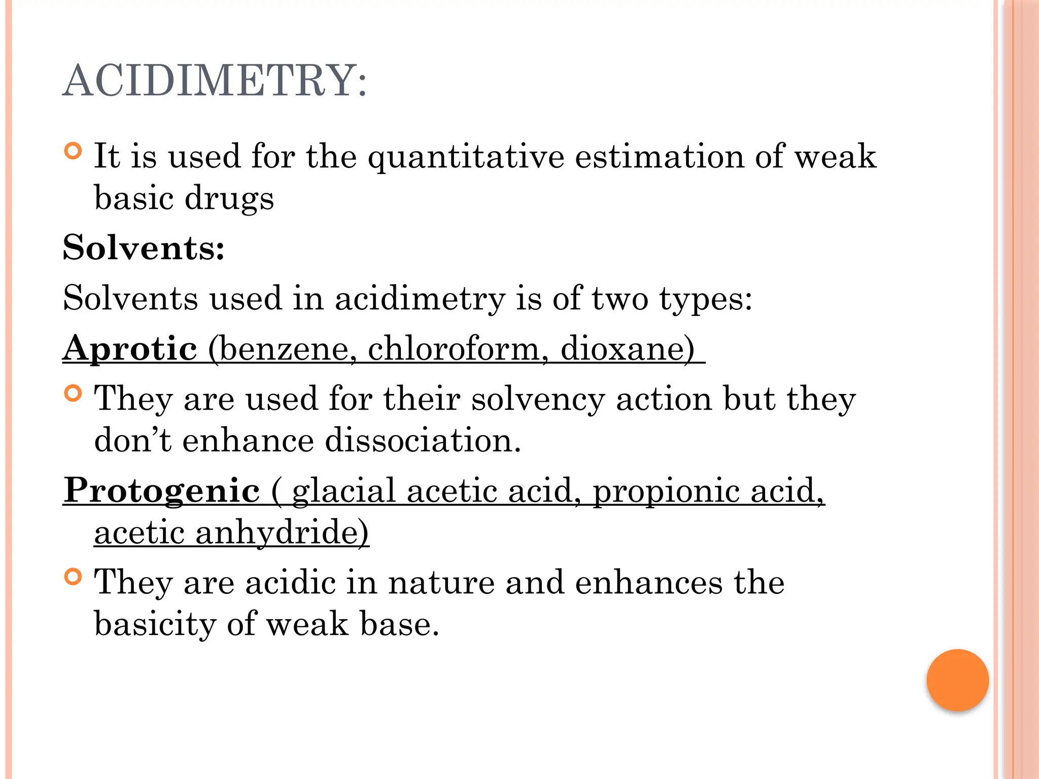 Non-aqueous Titration third year pharmacy | PPTX