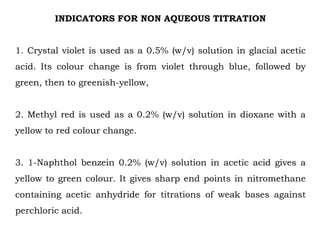 Non aqueous titration 04.06.2021