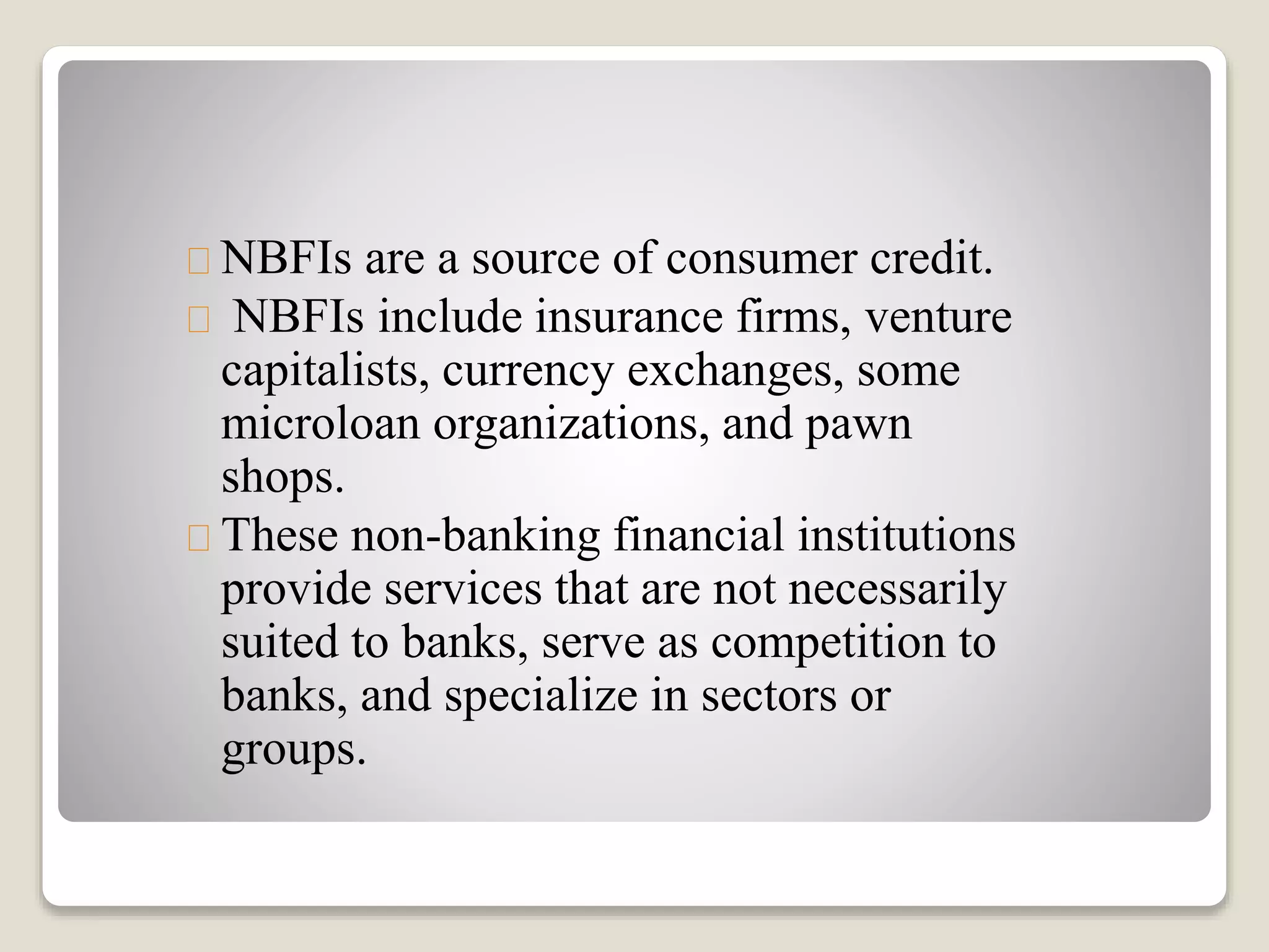 Non banking financial institution | PPTX