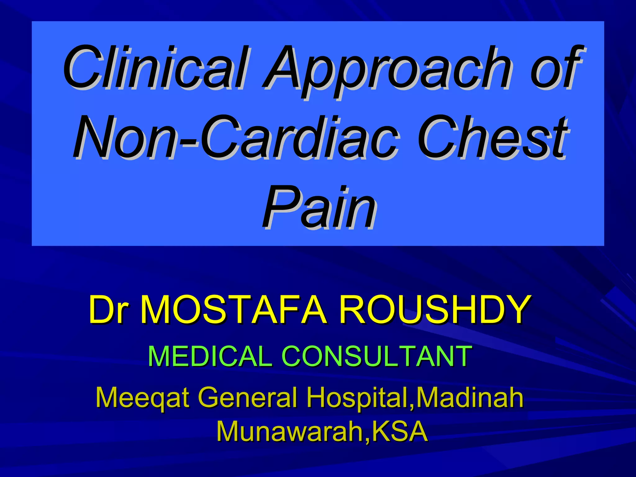 Non cardiac chest pain | PPT