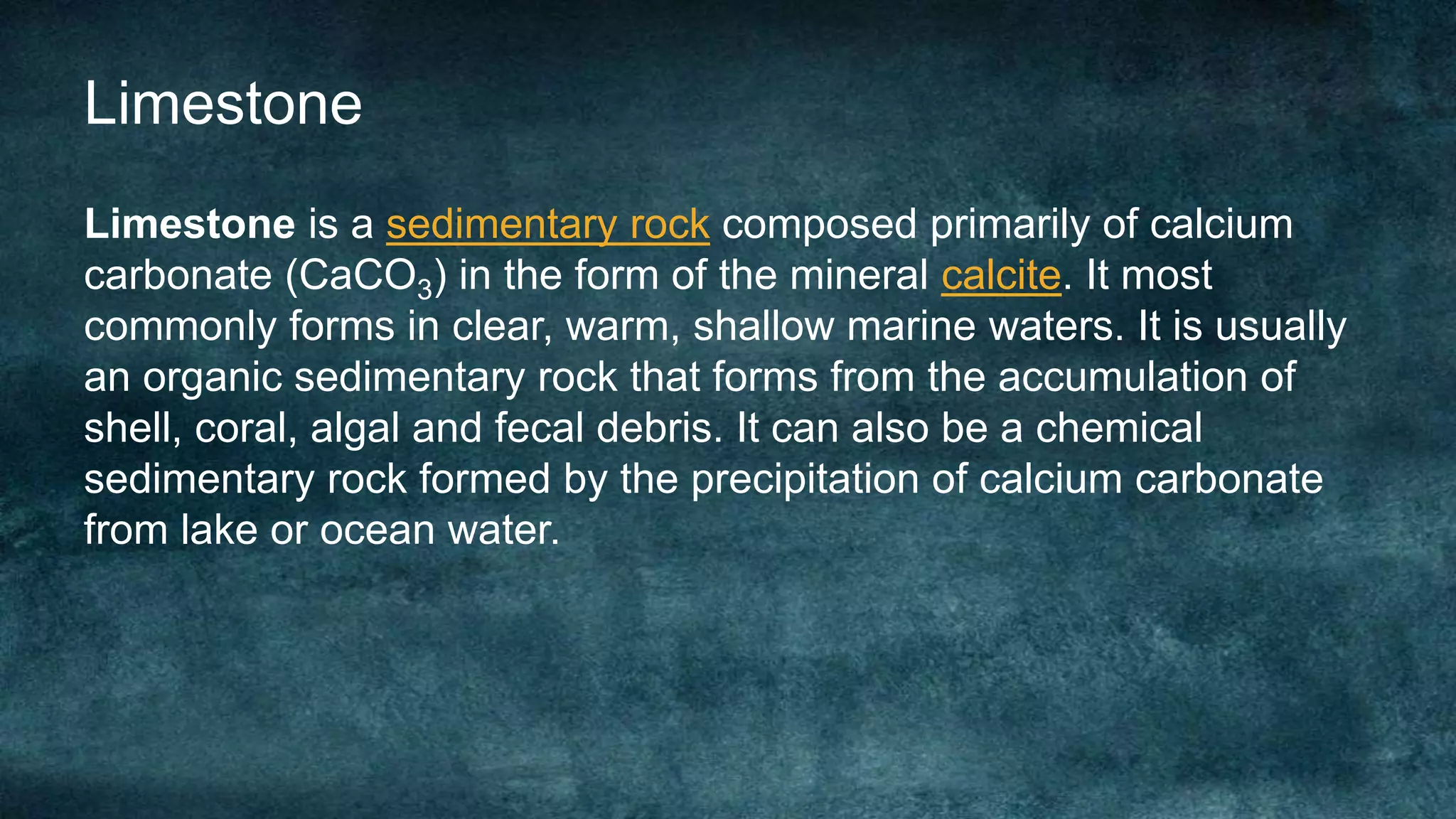 Non clastic sedimentary rocks | PPTX